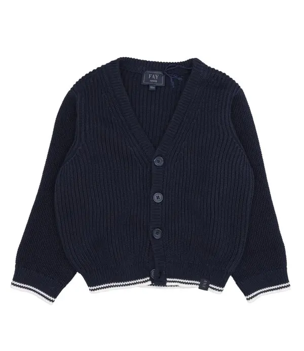 FAY Cotton V-neck Cardigan