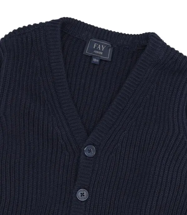 FAY Cotton V-neck Cardigan