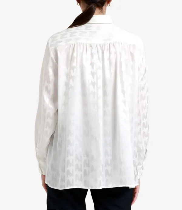 MSGM Viscose Satin Shirt - White