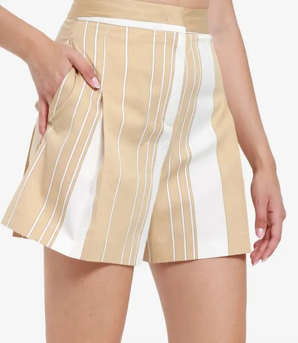 SEMICOUTURE Striped High-waisted Shorts