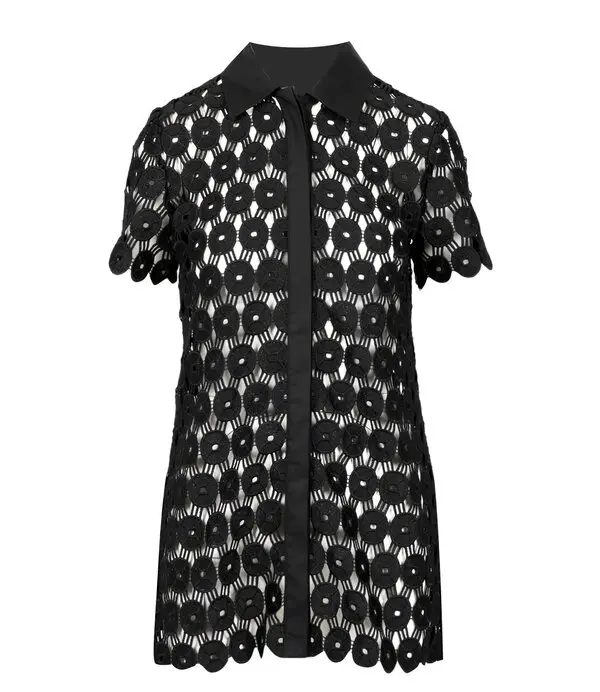 Erika Cavallini Macrame Effect Shirt - Black