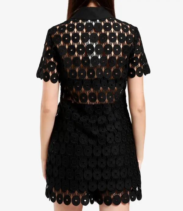 Erika Cavallini Macrame Effect Shirt - Black