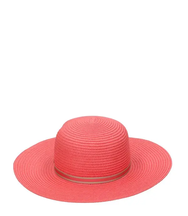 Borsalino Straw Hat - Coral Red