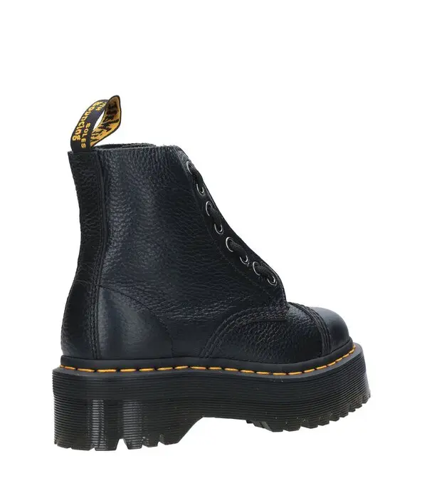 Dr. Martens Hammered Nappa Leather Platform Boots - Black