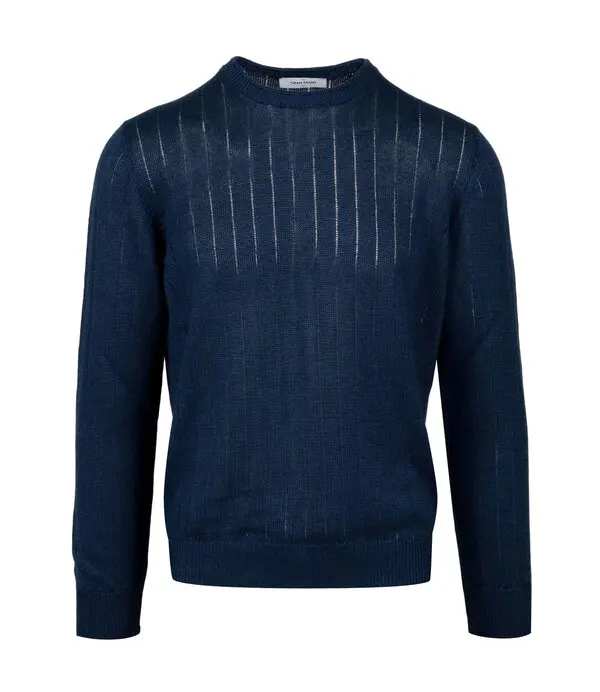 GRAN SASSO Crew Neck Braid Sweater