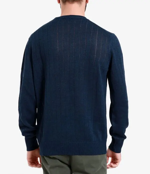 GRAN SASSO Crew Neck Braid Sweater
