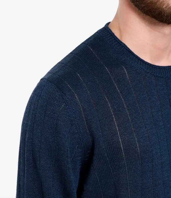 GRAN SASSO Crew Neck Braid Sweater