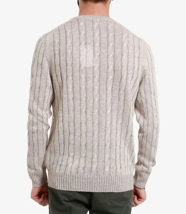 GRAN SASSO Braided Crew Neck Sweater