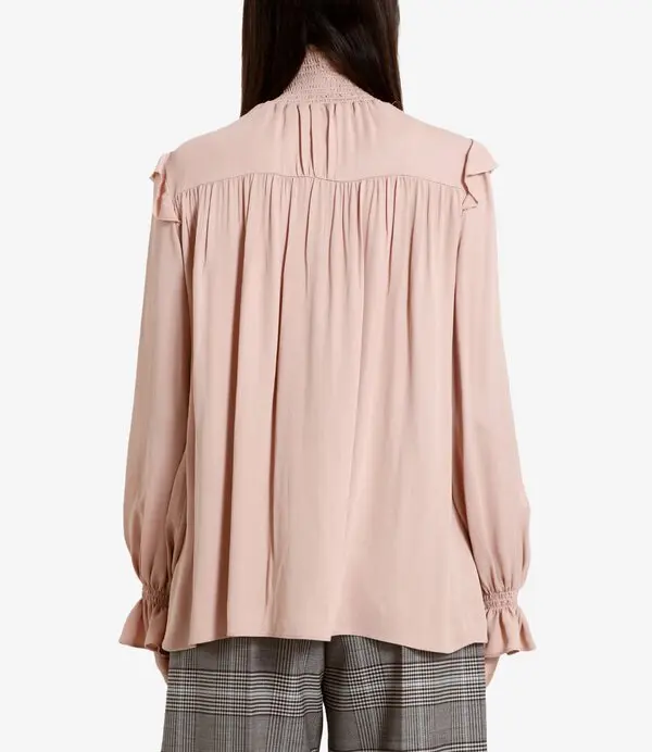 N°21 Cotton High Collar Ruffle Shirt