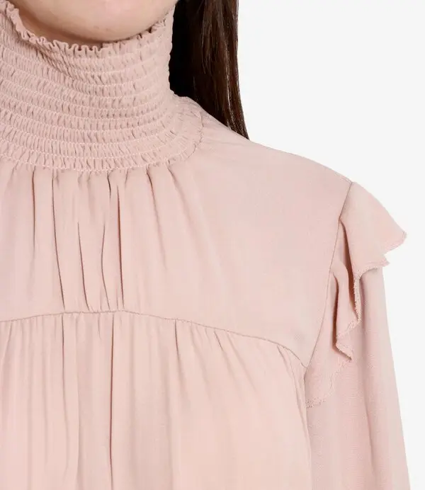N°21 Cotton High Collar Ruffle Shirt