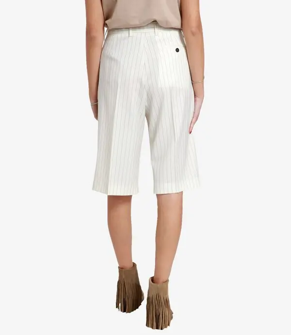 MSGM High Waisted Viscose Shorts