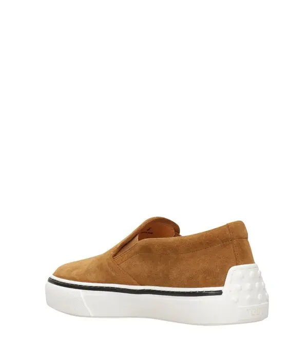 TOD'S Suede Leather Sneakers - Sigaro