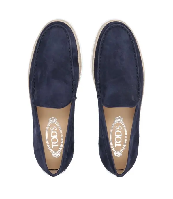 TOD'S Suede Leather Sneakers - Blue