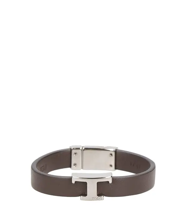 TOD'S T Timeless Leather Bracelet - Brown
