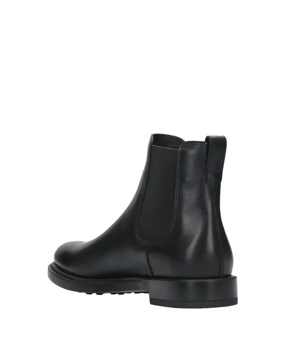 TOD'S Glossy Leather Chelsea Boots - Black