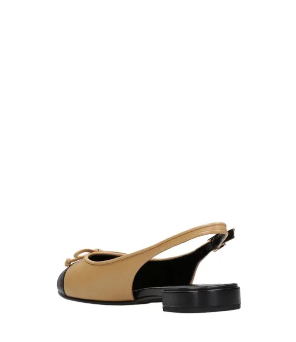 Tory Burch Leather Ballerinas - Ginger