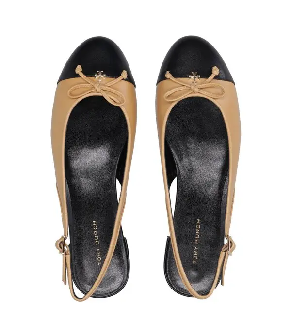 Tory Burch Leather Ballerinas - Ginger
