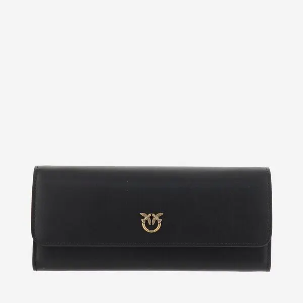Pinko Love Tiny Birds Leather Wallet - Black