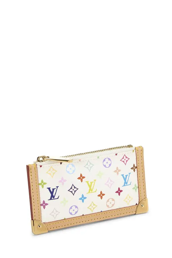 LOUIS VUITTON Takashi Murakami X Monogram Multicolore Pochette Clefs - White