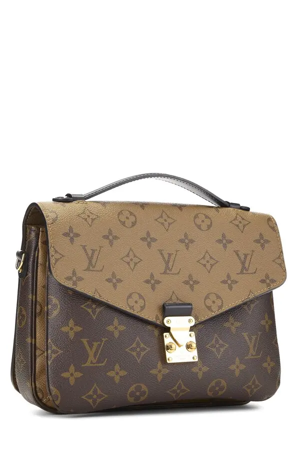 LOUIS VUITTON Monogram Reversed Canvas Pochette Metis - Brown