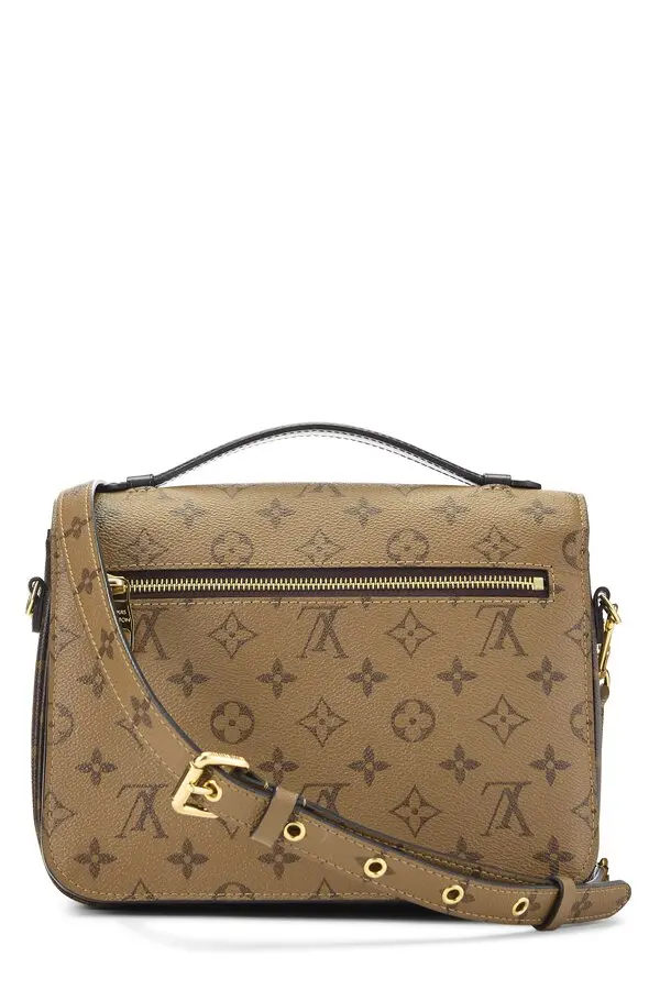 LOUIS VUITTON Monogram Reversed Canvas Pochette Metis - Brown