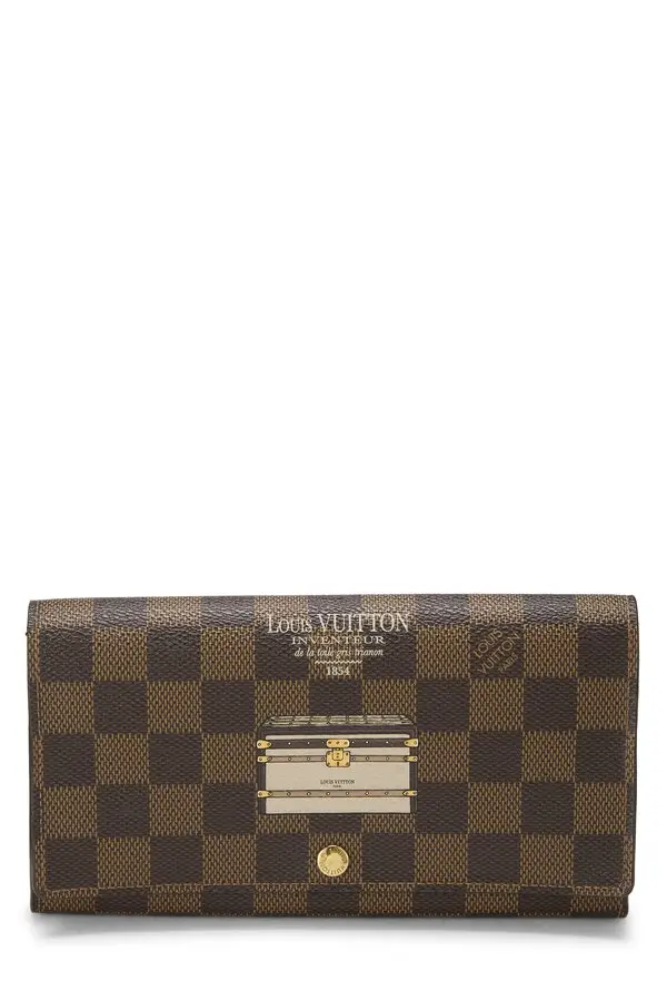 LOUIS VUITTON Damier Ebene Sarah Trunks & Locks Continental Wallet - Brown