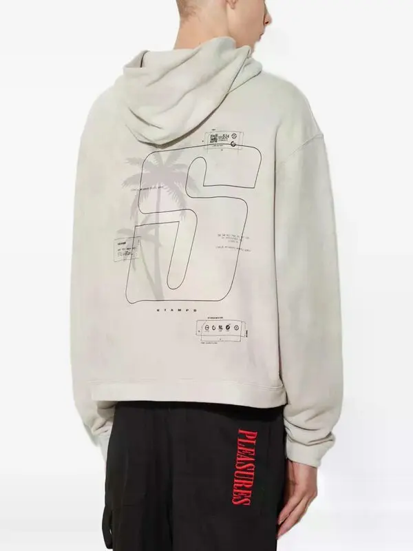 STAMPD Long-sleeved Tie-dye Hoodie - Grey