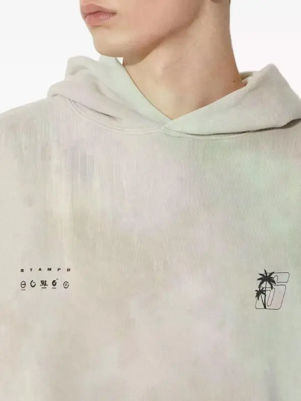 STAMPD Long-sleeved Tie-dye Hoodie - Grey