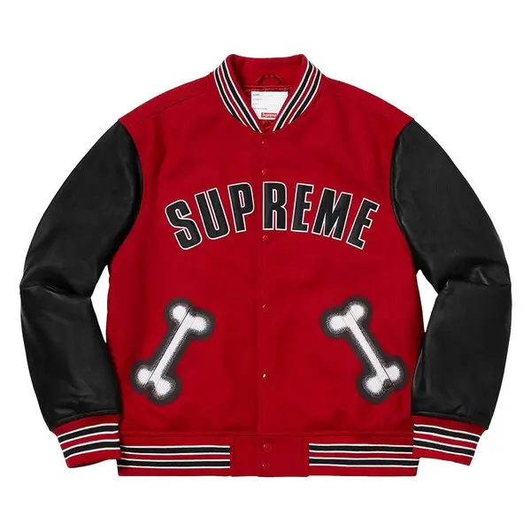 Supreme Bone Varsity Jacket