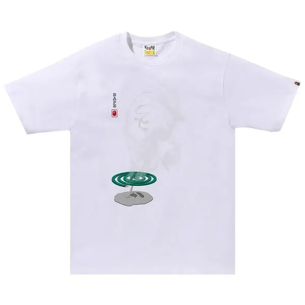 A BATHING APE Mosquito Coil Ape Head Tee - White