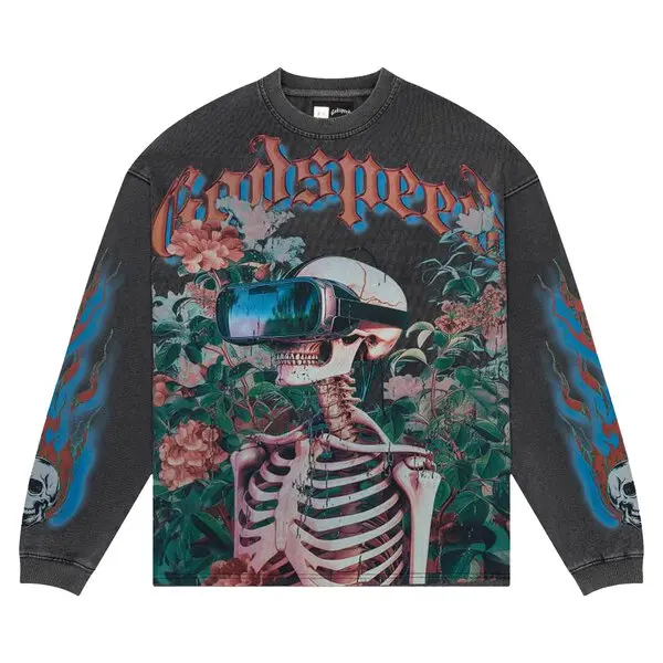 GODSPEED Vision Flowers Thermal Top - Grey