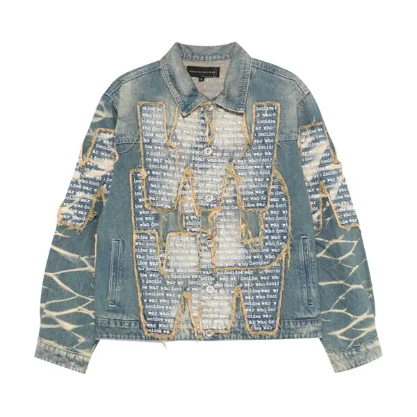 WHO DECIDES WAR Overlay Denim Jacket