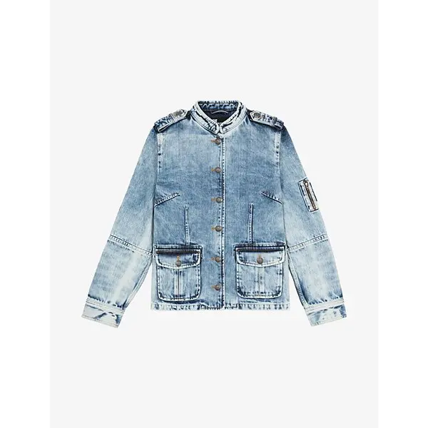 The Kooples Patch-pocket Denim Jacket