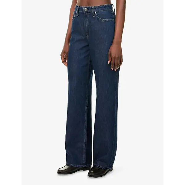 Rag & Bone The Logan Mid-rise Wide-leg Denim Jeans - Welbk