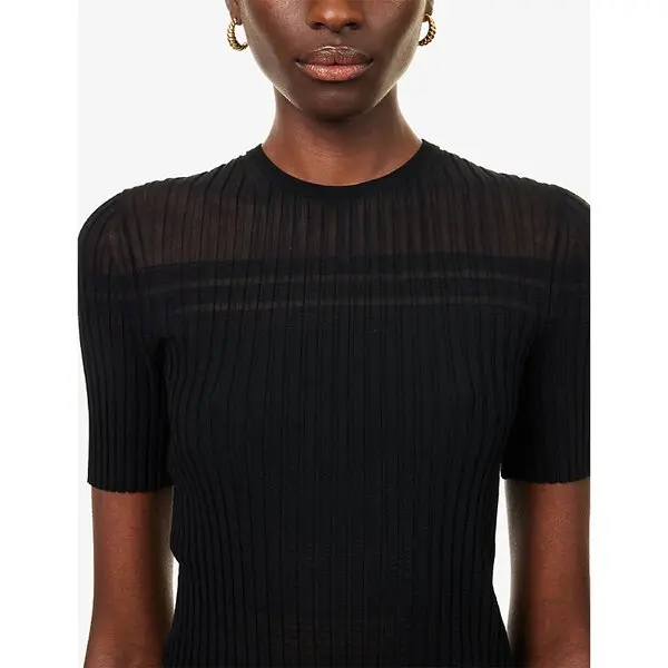 Theory Compact Ribbed Knitted Top