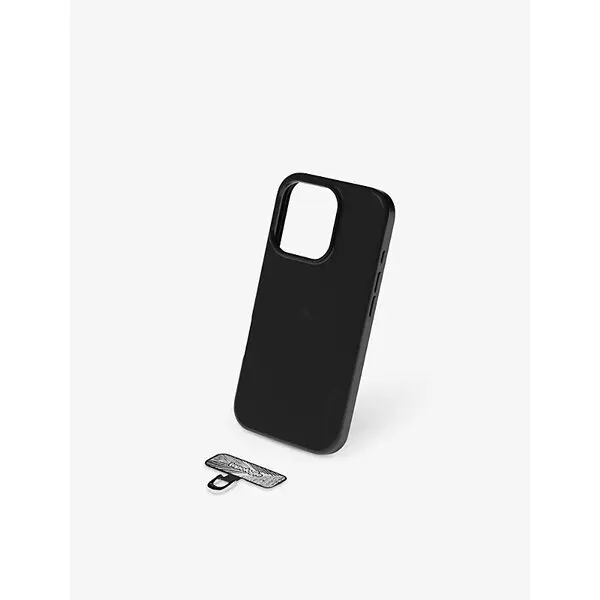 TOPOLOGIE Solid Iphone 16 Pro Faux-leather Phone Case - Black