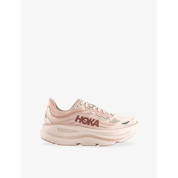 HOKA® Bondi 9 Low-top Mesh-knit Trainers - Rose Latte Rose Cream F