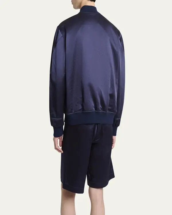 Givenchy Satin Logo Bomber Jacket
