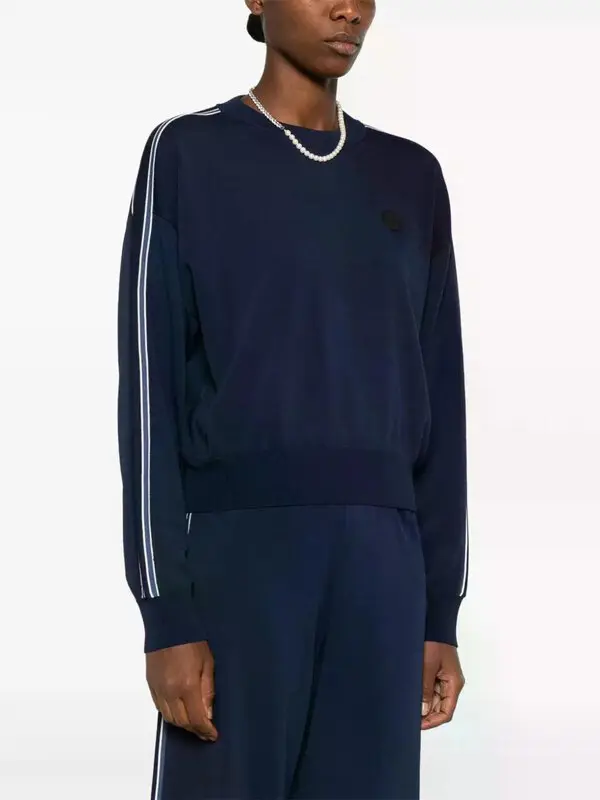 P.E Nation Stripe-detail Knit Jumper