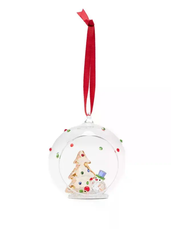 SWAROVSKI Holiday Cheers Crystal-tree Snowman Ball Ornament - Neutrals