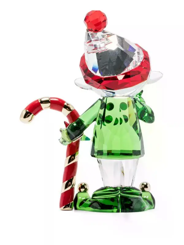 SWAROVSKI Holiday Cheers Dulcis Elf And Candy Cane Ornament