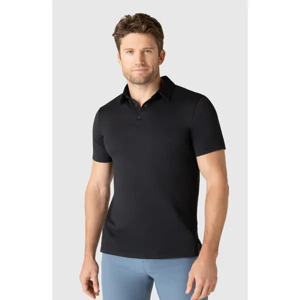 JACK ARCHER Jetsetter Tech Performance Polo - Space Black