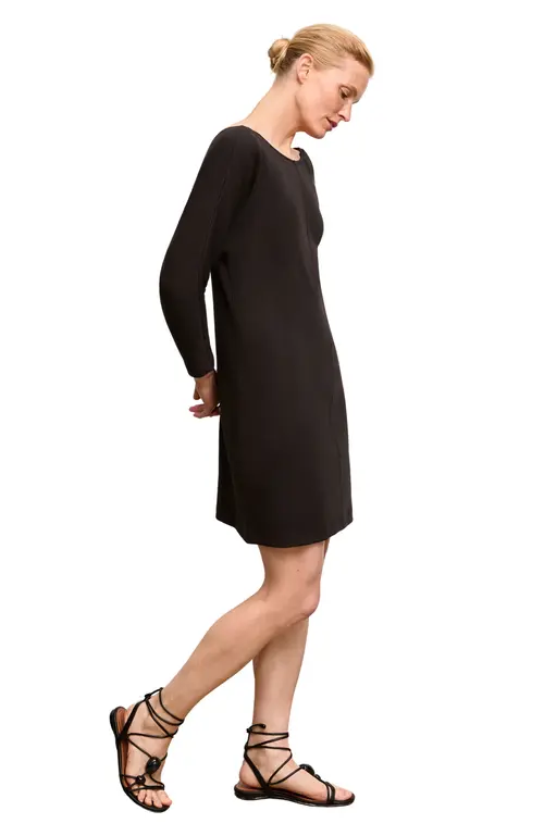 M.M.Lafleur Ivana Toss-On Ribbed Pima Modal Dress In Black - 50% Off |  Editorialist