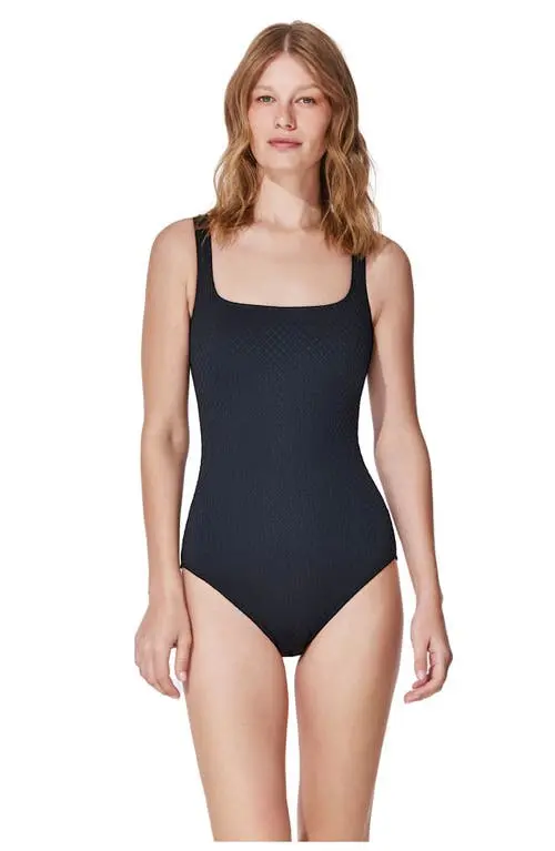 GOTTEX St. Tropez Square Neck One Piece - Black