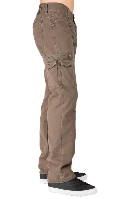 LEVEL 7 Relaxed Straight-leg Cargo Jeans - Fatigue