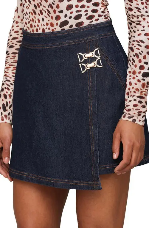 Avec Les Filles Wrap Denim Skort