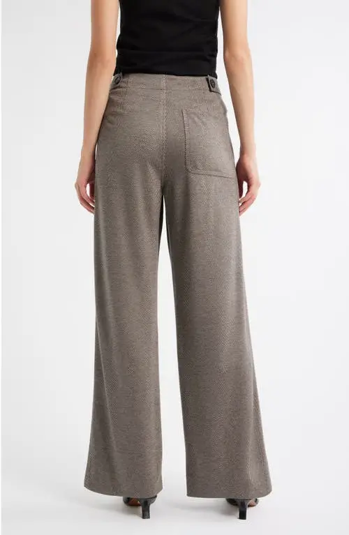 Rag & Bone Irina Ponte Wide-leg Trousers - Brown Multi