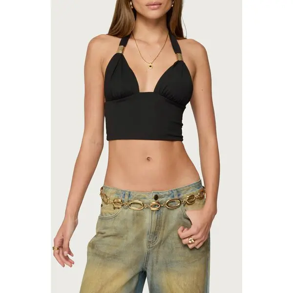 EDIKTED Aiva Crop Halter Top