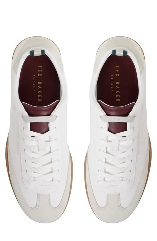 Ted Baker London Leather Lace-up Sneakers - White