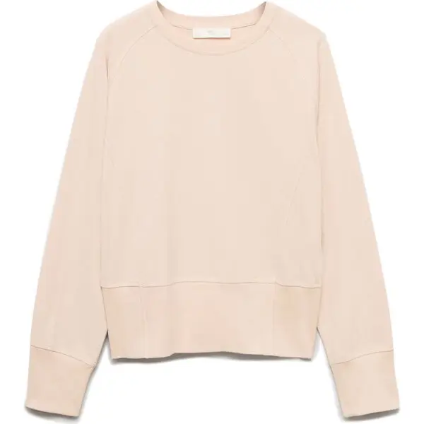 Mango Cotton Fleece Sweatshirt - Salmon